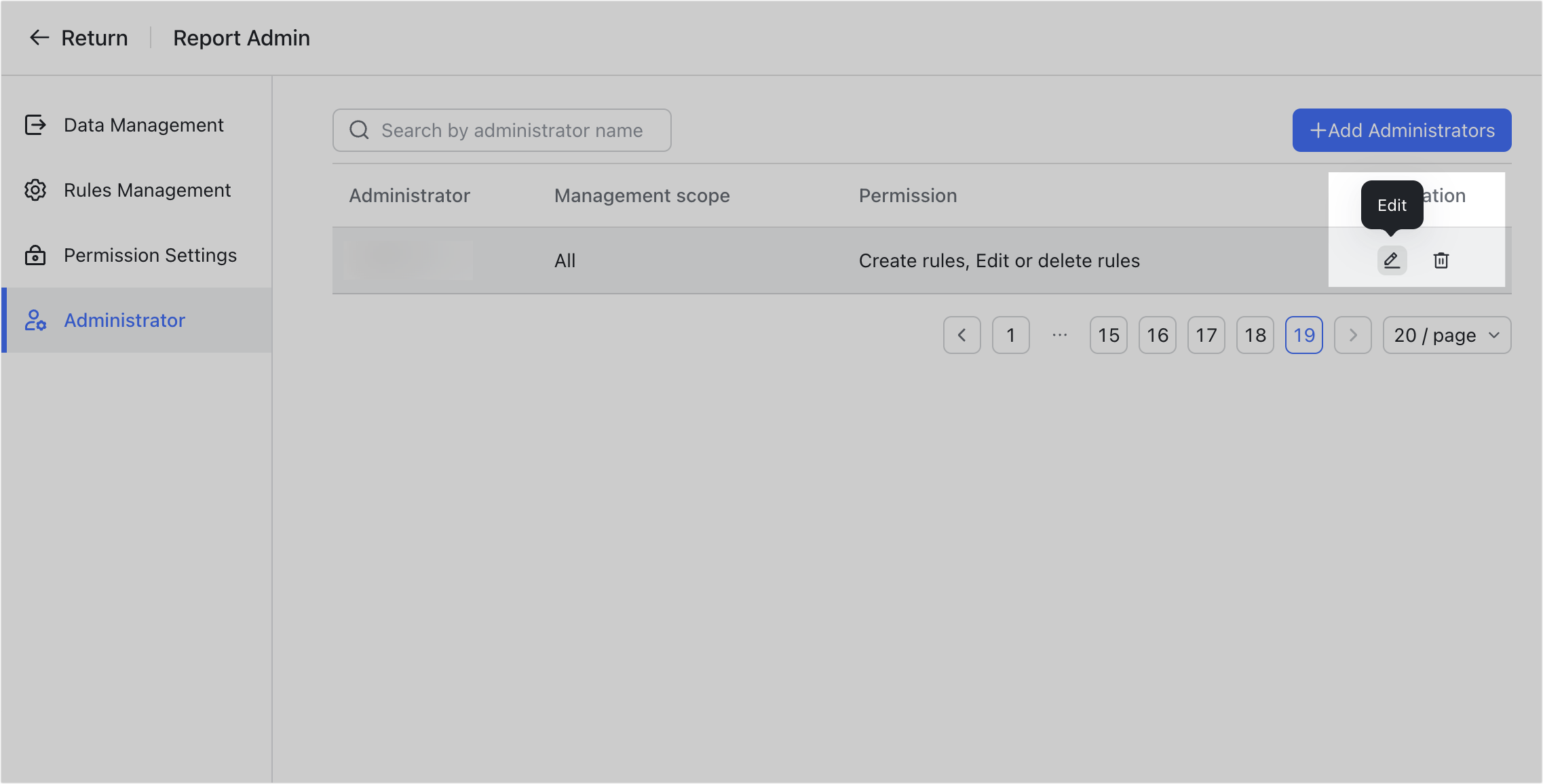 Admin | Manage reports