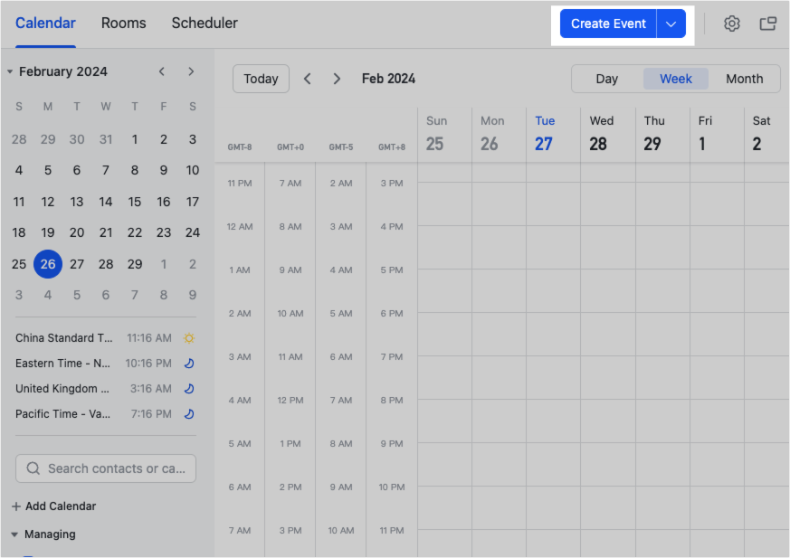 Create and manage public calendars