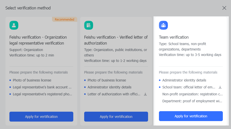 Complete Team Verification