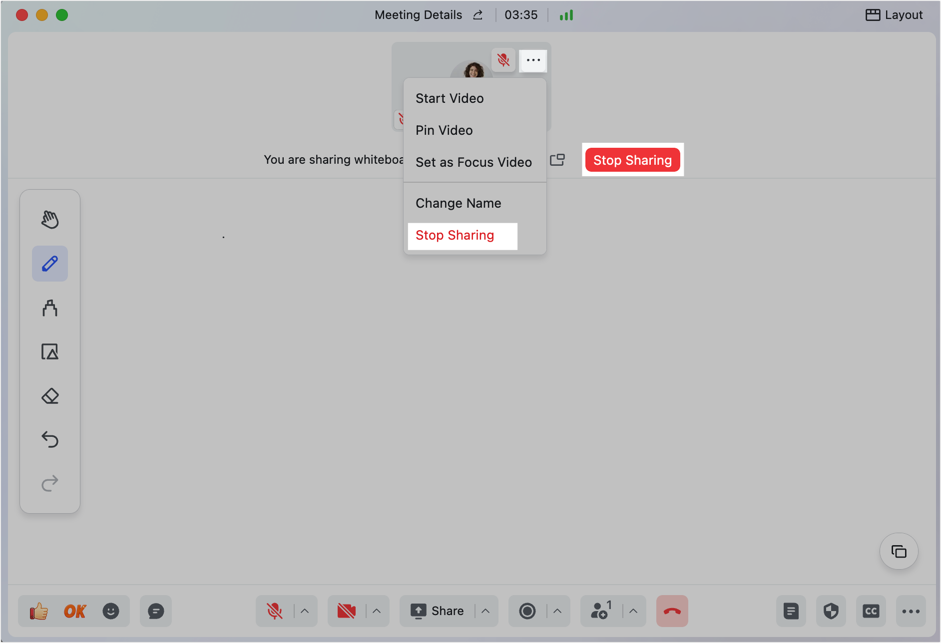 Share a virtual whiteboard