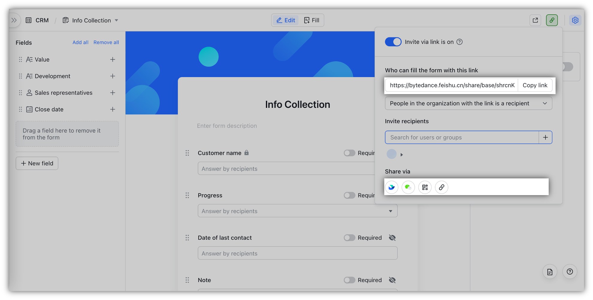 Use form views in Base