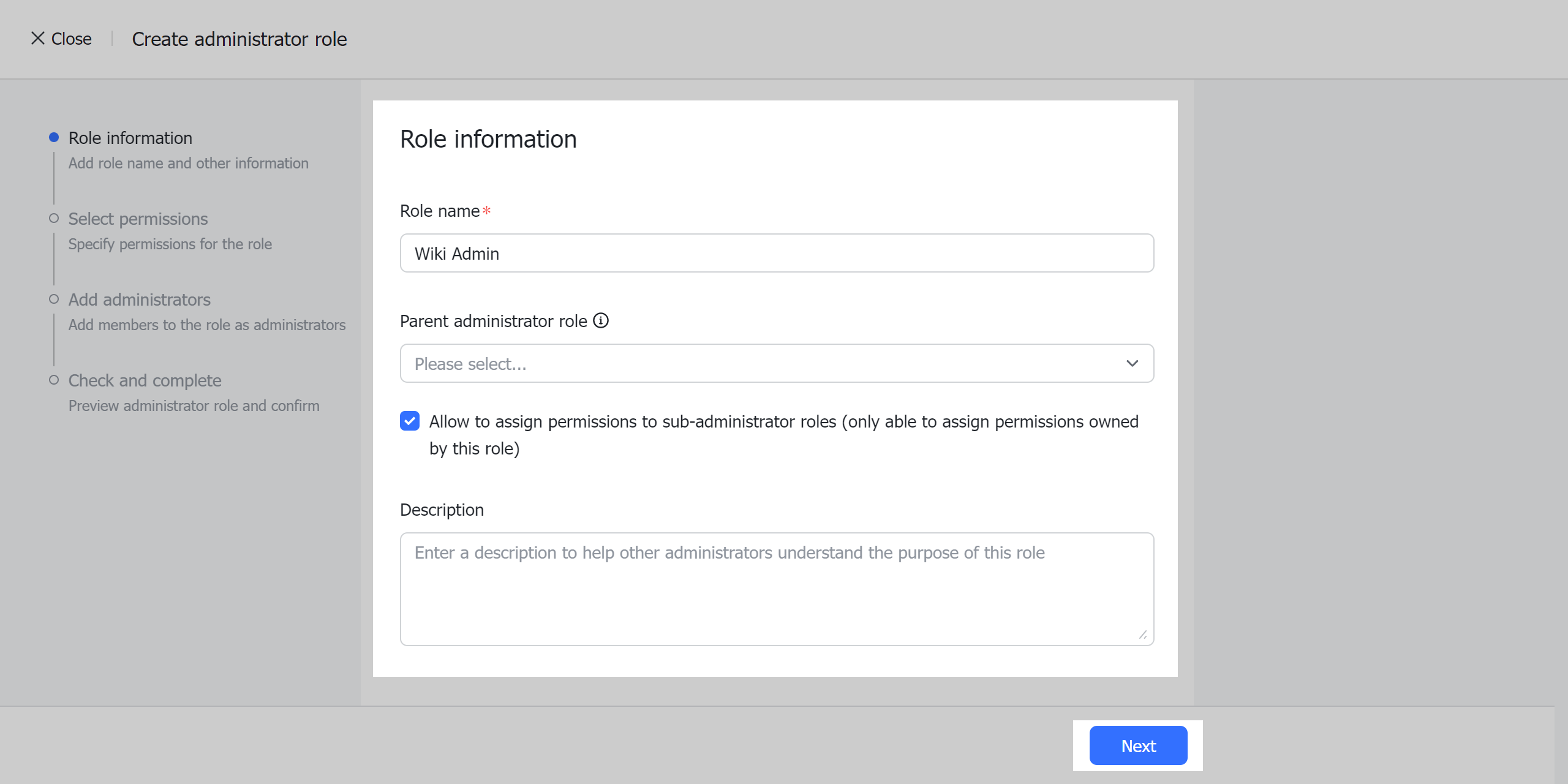 Add Wiki administrators