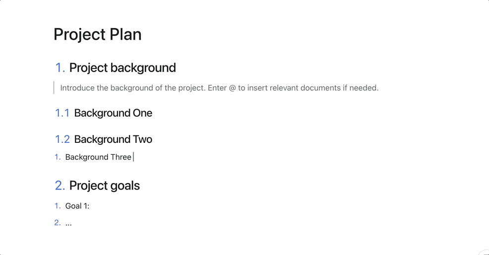 Add Numbering To Headings In Docs
