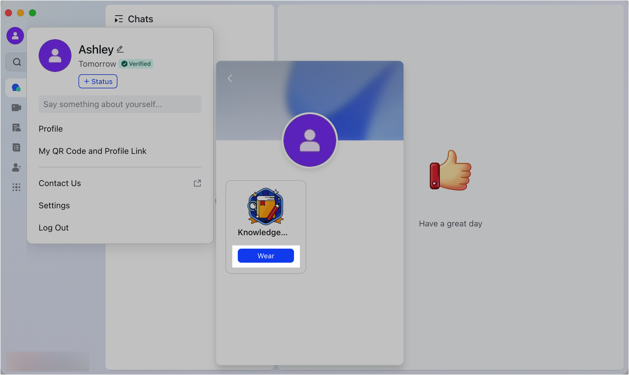 Wear or remove badges