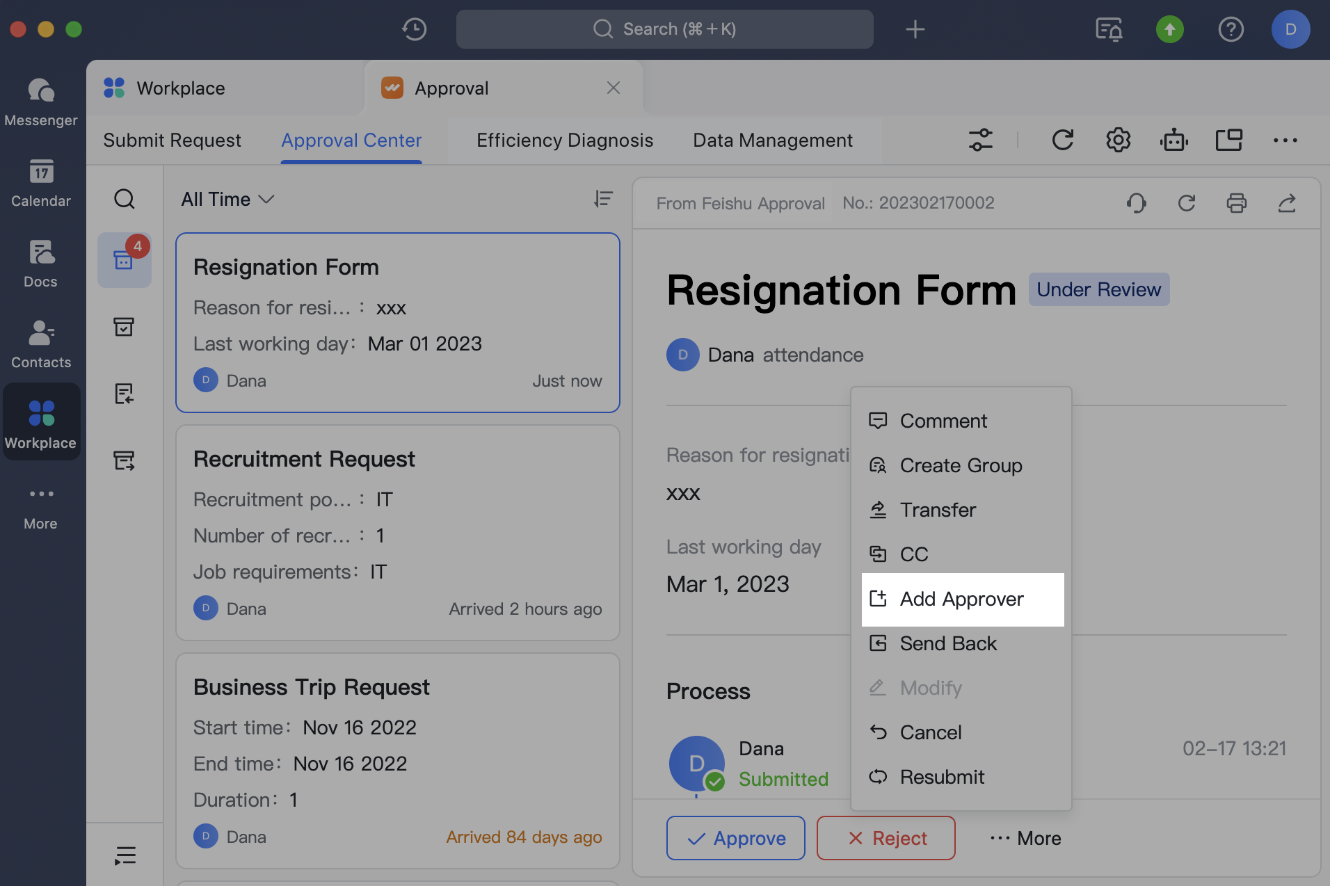 Feishu Approval user guide