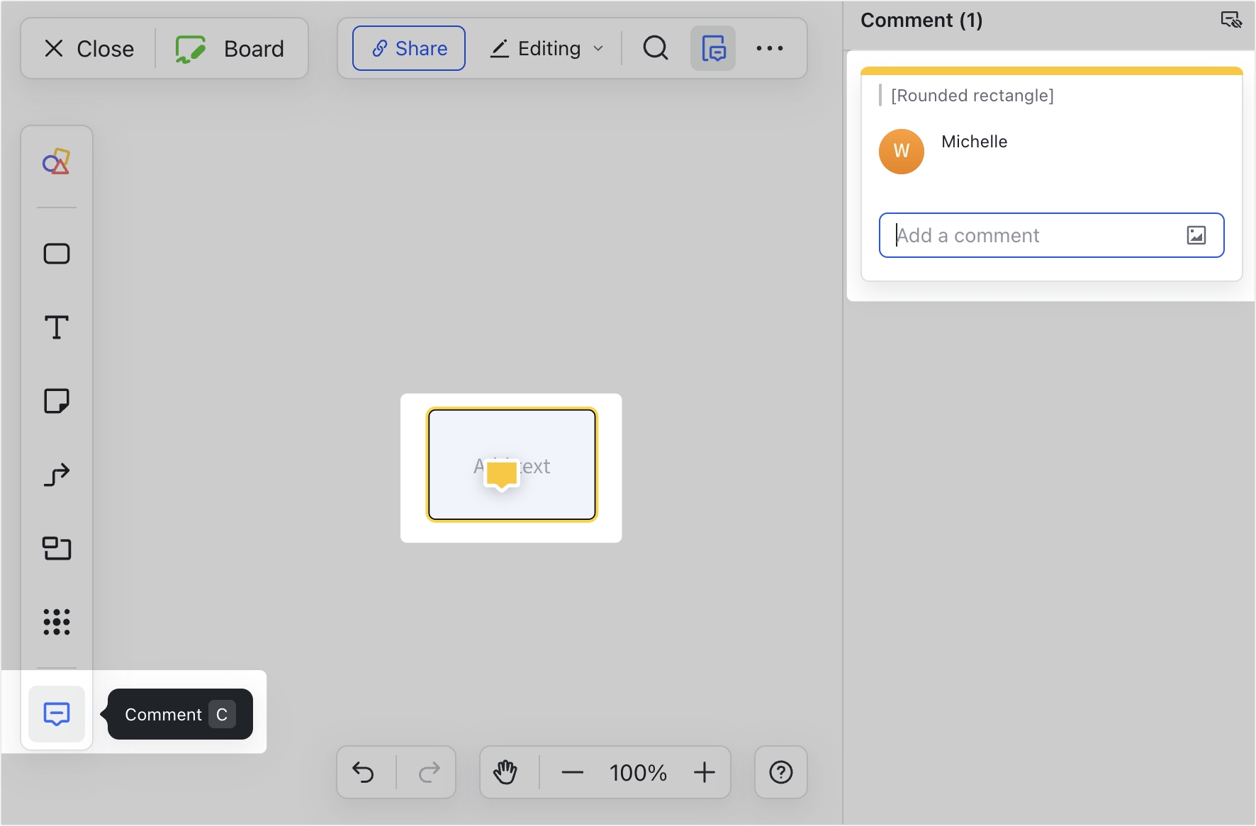 Comment and collaborate on a board