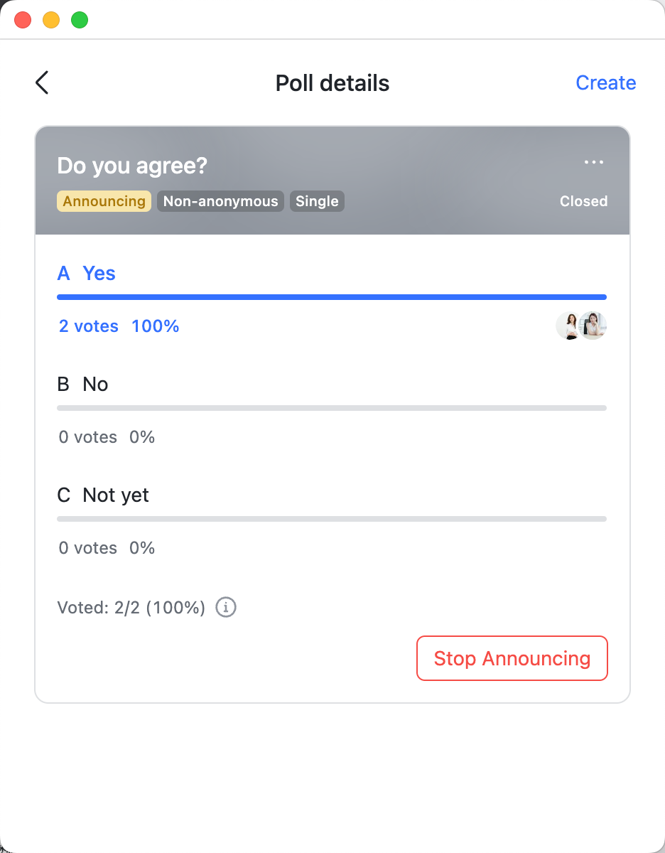 Use polls during meetings