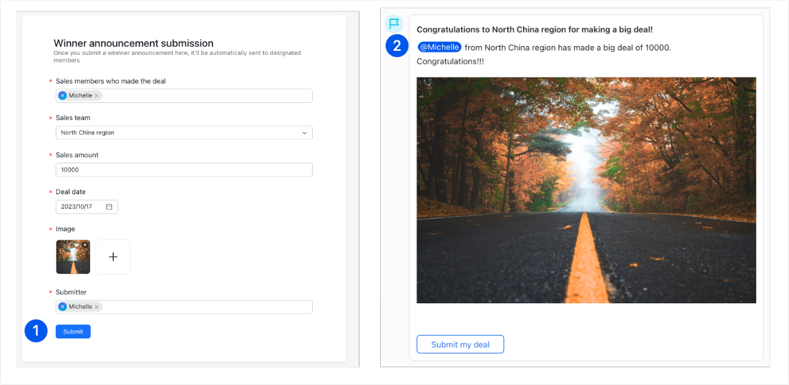 Use the Sales Win Announcement bot