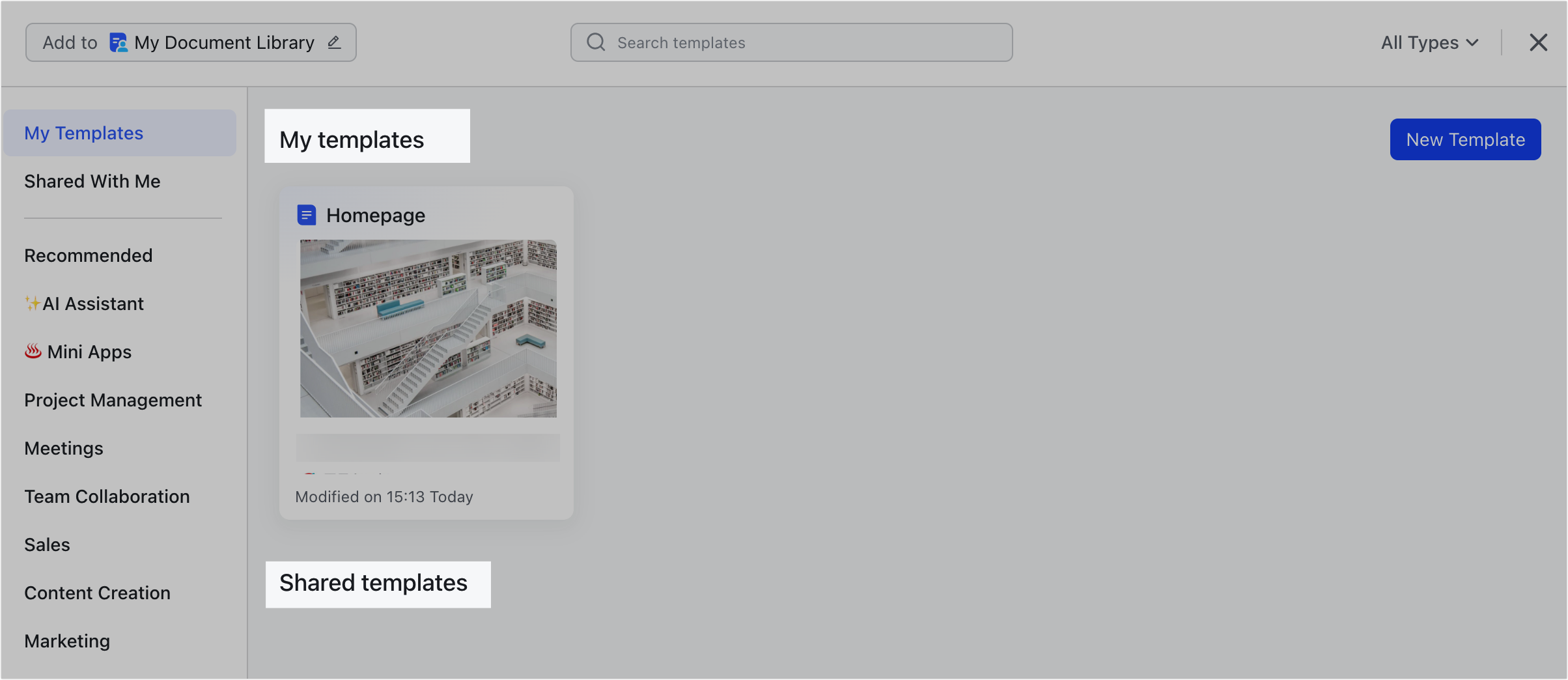 Use custom templates