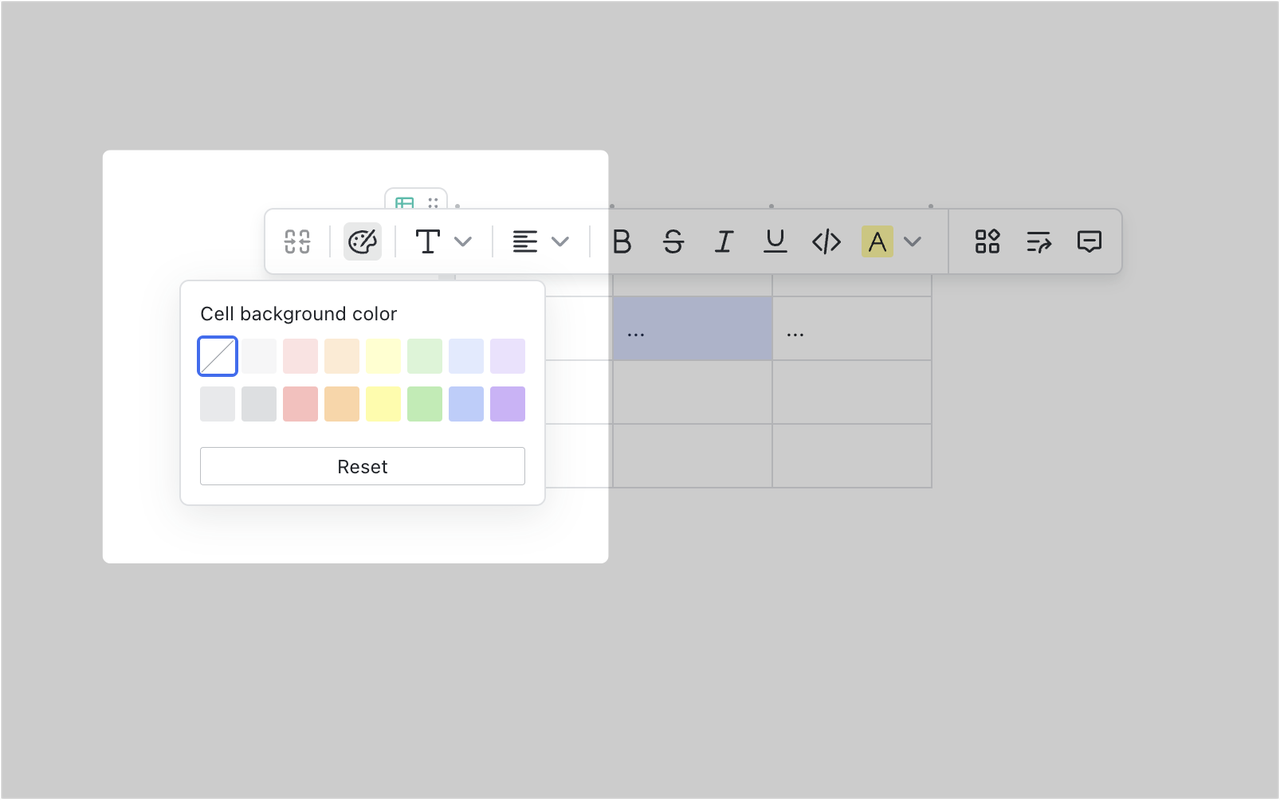 Edit tables in Docs