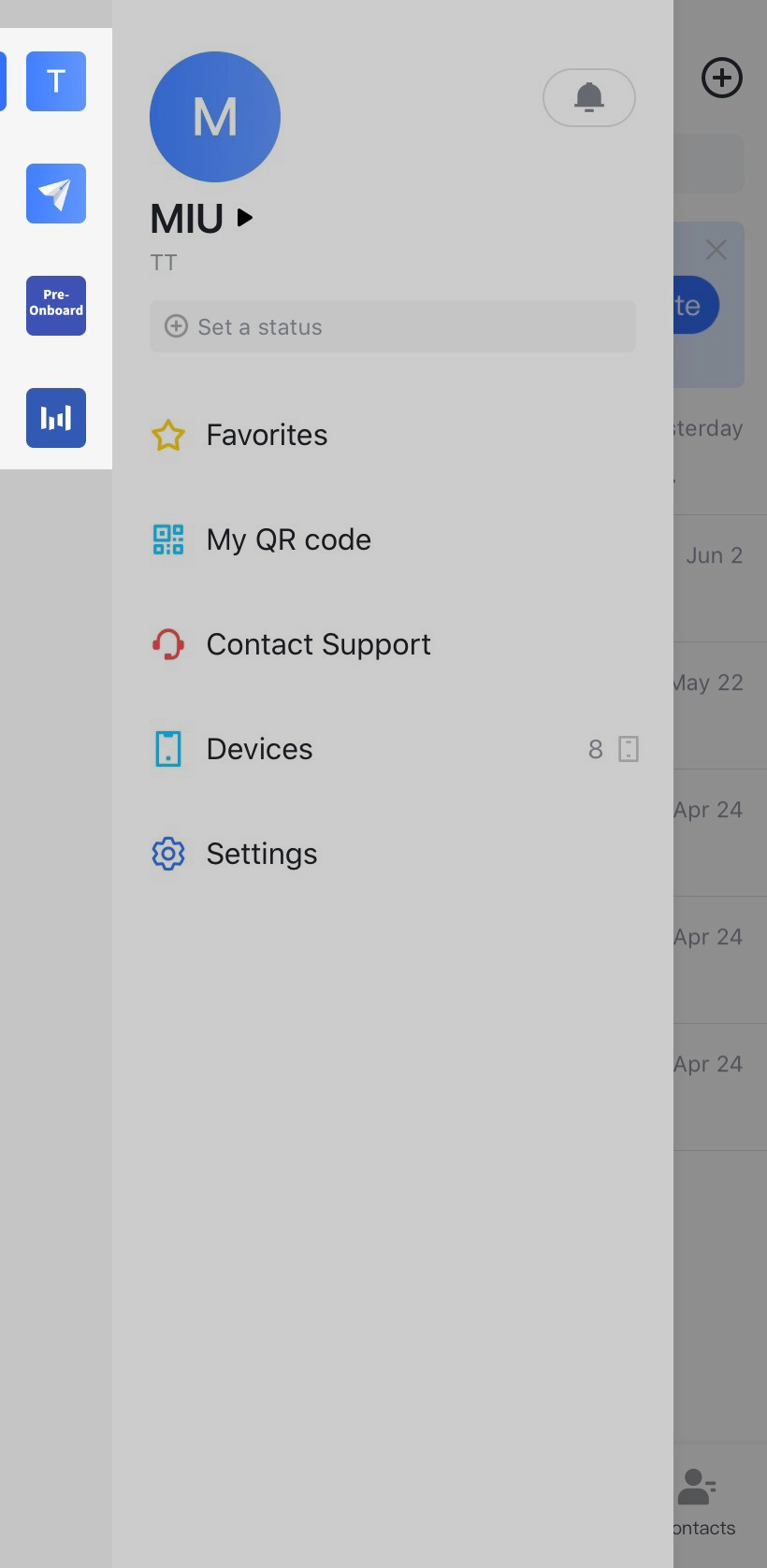 How do I switch between Docs accounts I’m logged in to?