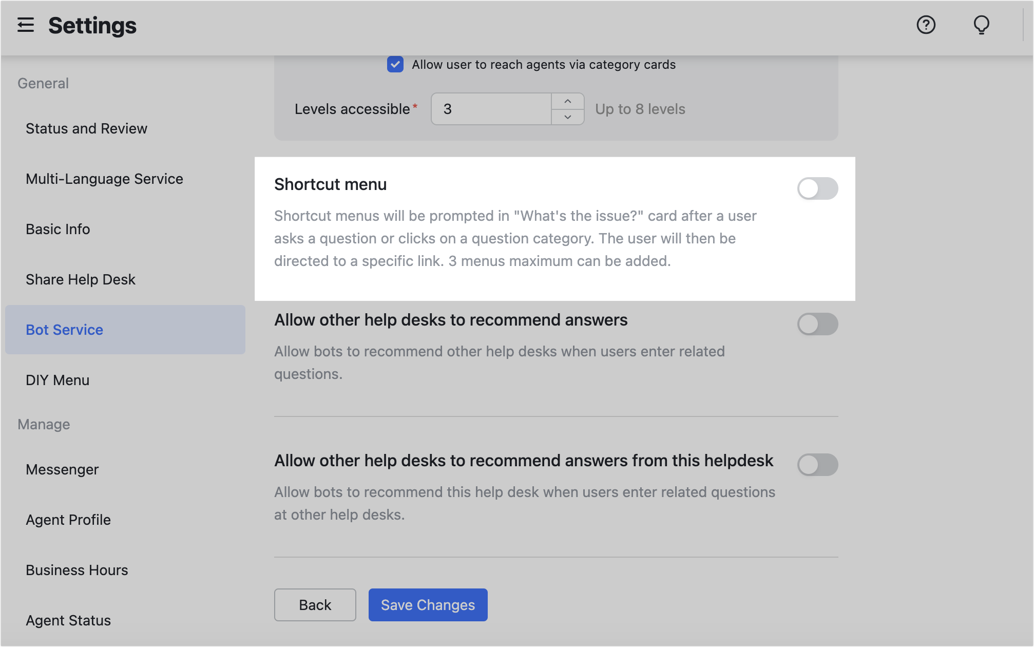 Set up the Help Desk bot
