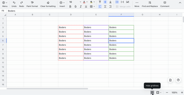 Add Cell Borders In Sheets