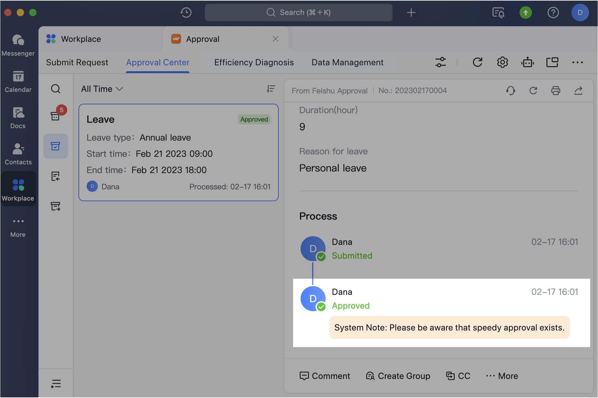 Feishu Approval user guide