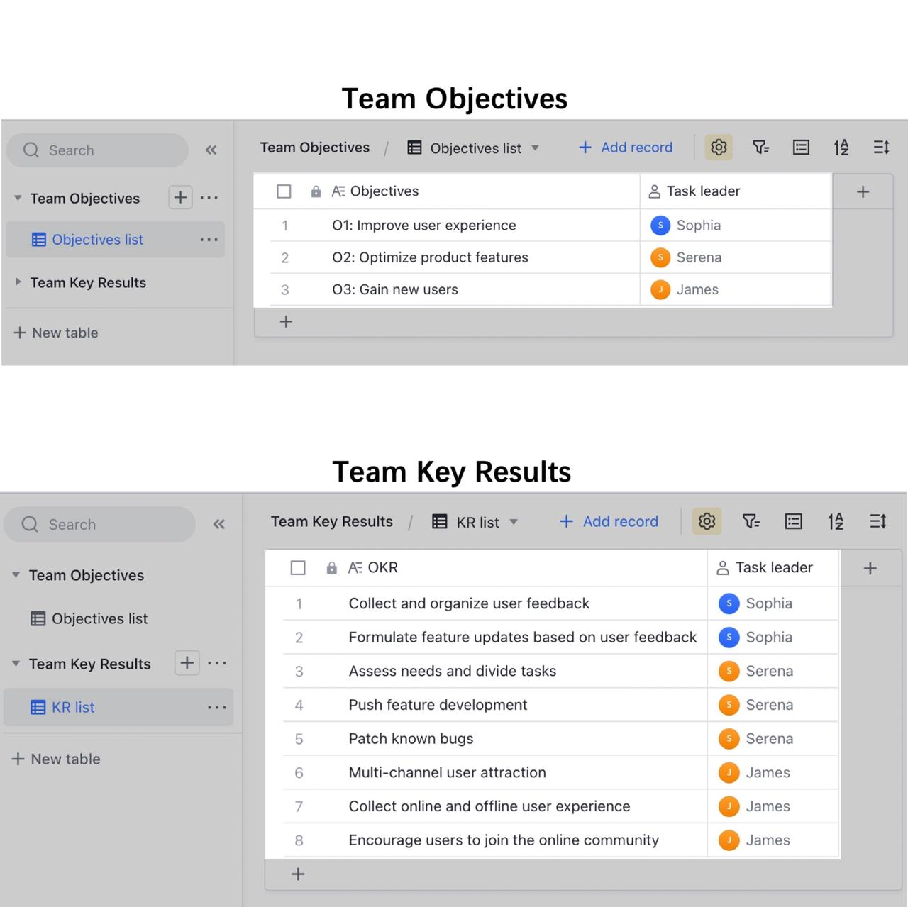 Use two-way link fields in Base