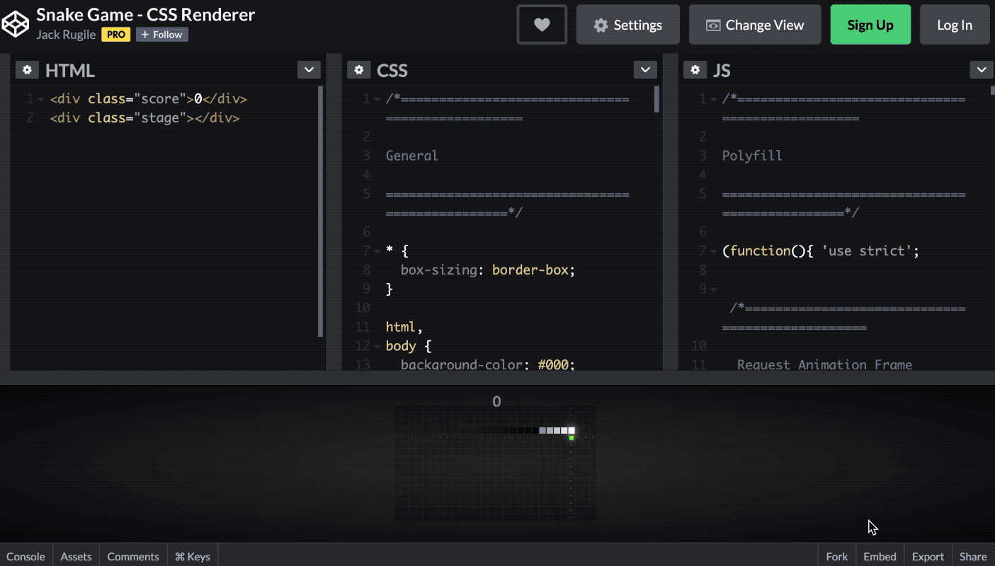 在文档中嵌入 CodePen
