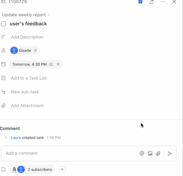 Add and manage sub-tasks