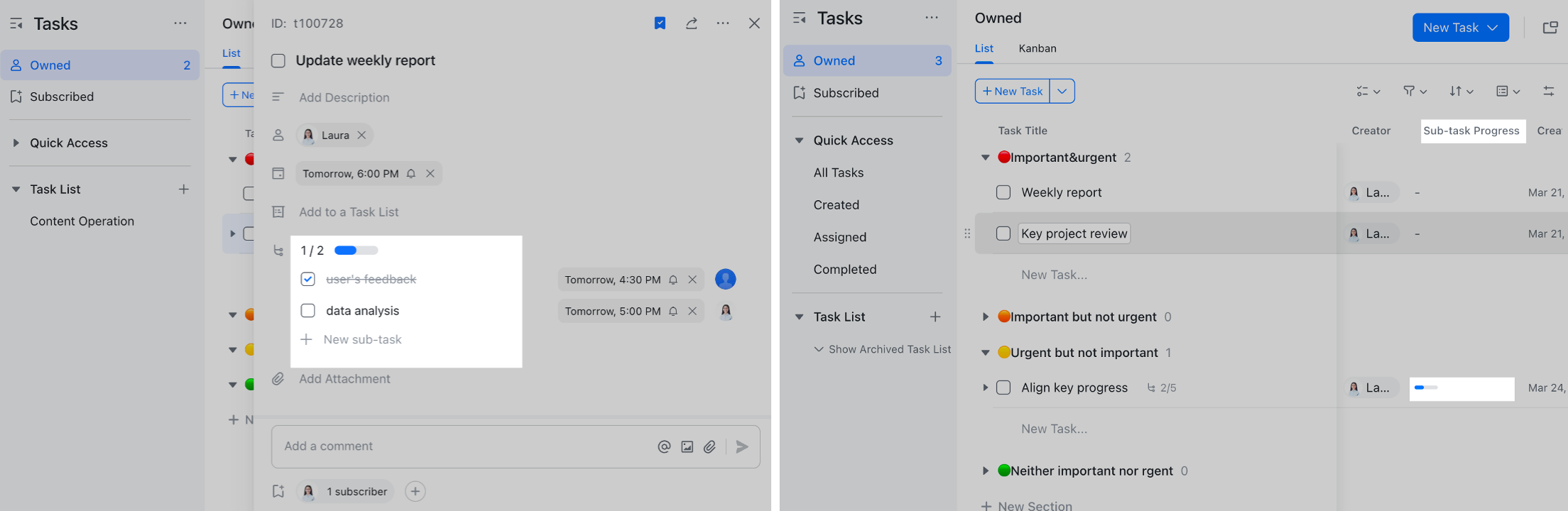 Add sub-tasks