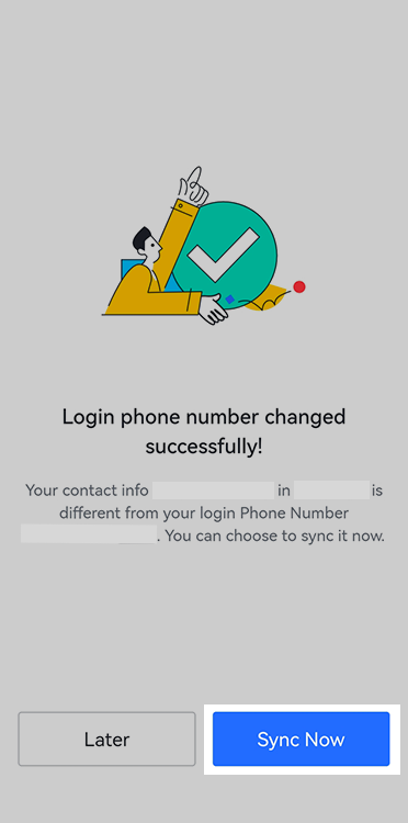 Manage Feishu login method and contact information