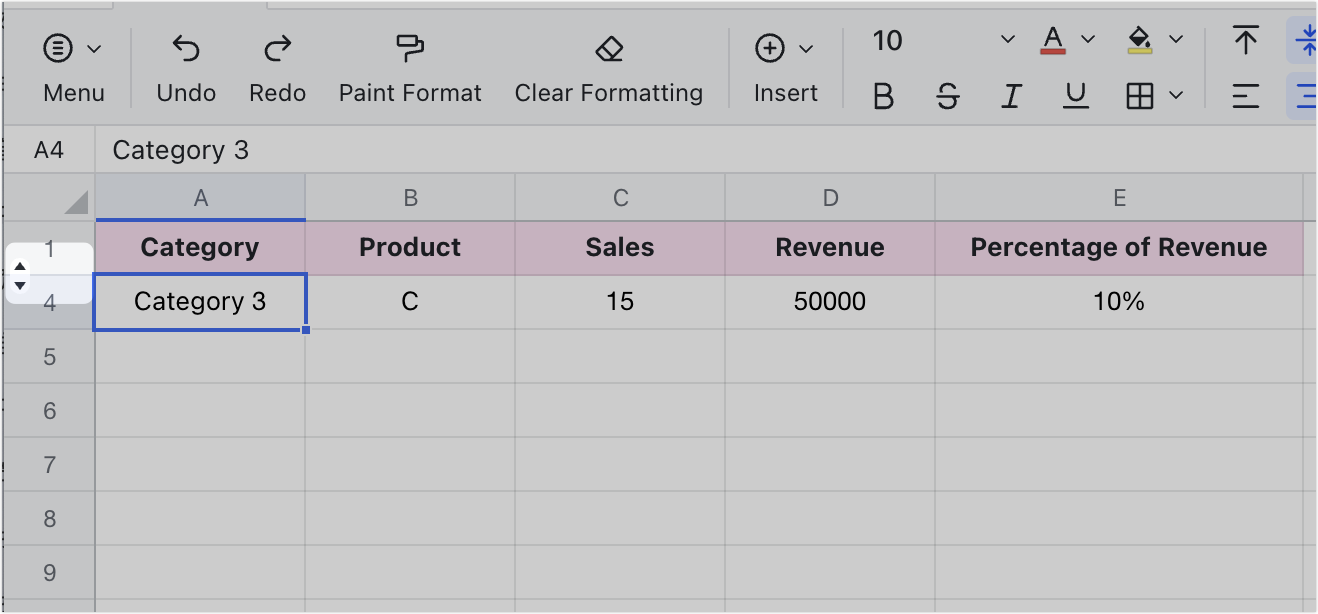 Hide sheets, rows, and columns in Sheets