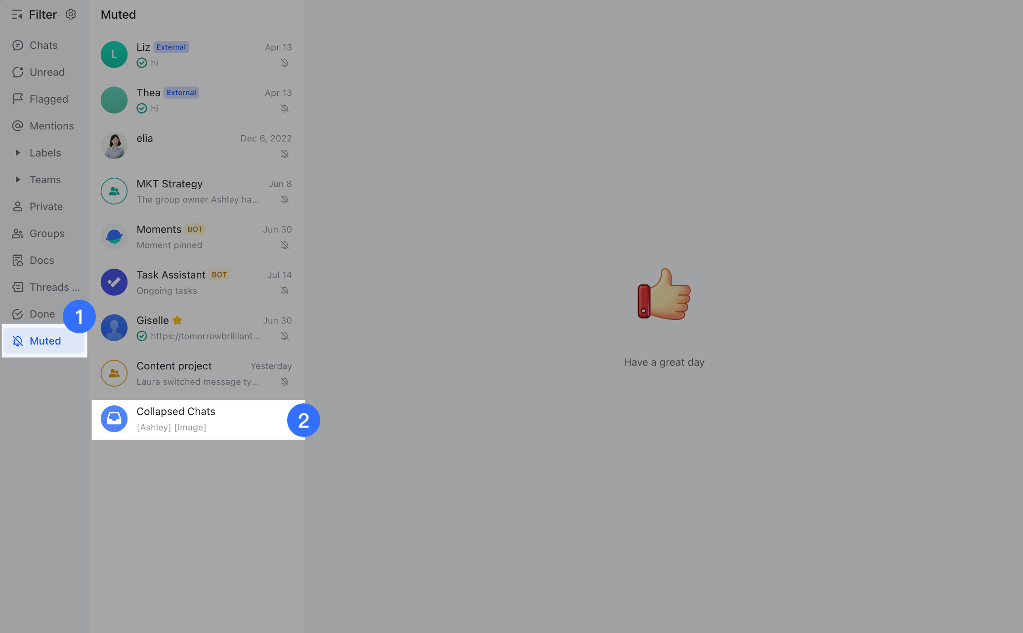 Move unimportant chats to Collapsed Chats