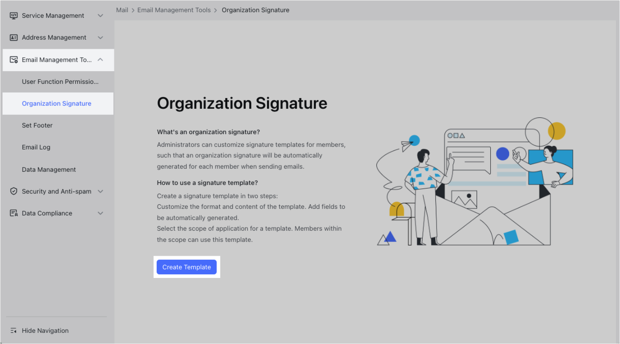 Admin | Configure your organization's signatures for emails