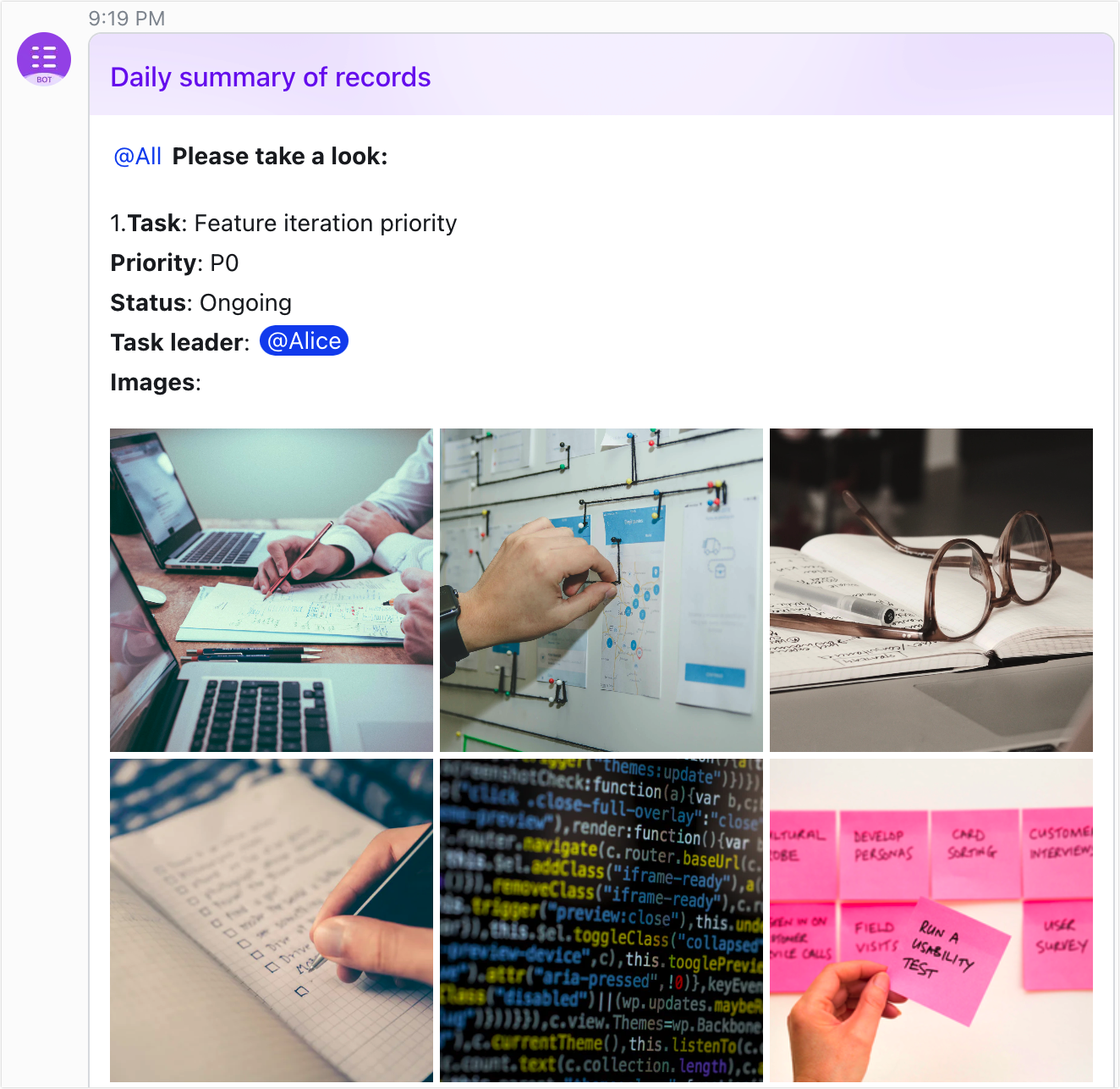 Send messages with multiple records using automated workflow