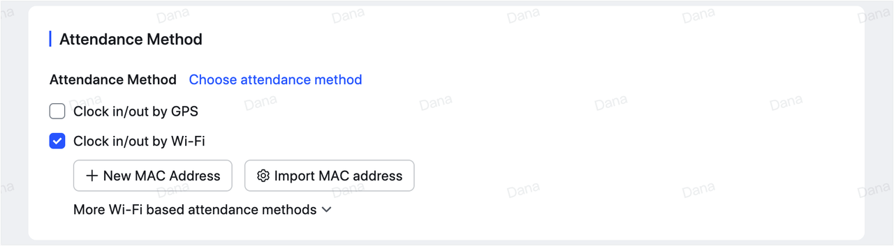 Admin | Set up clock in/out by Wi-Fi (based on BSSID)