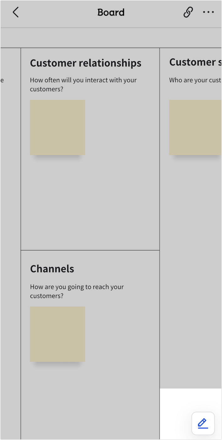 Edit boards on the mobile app