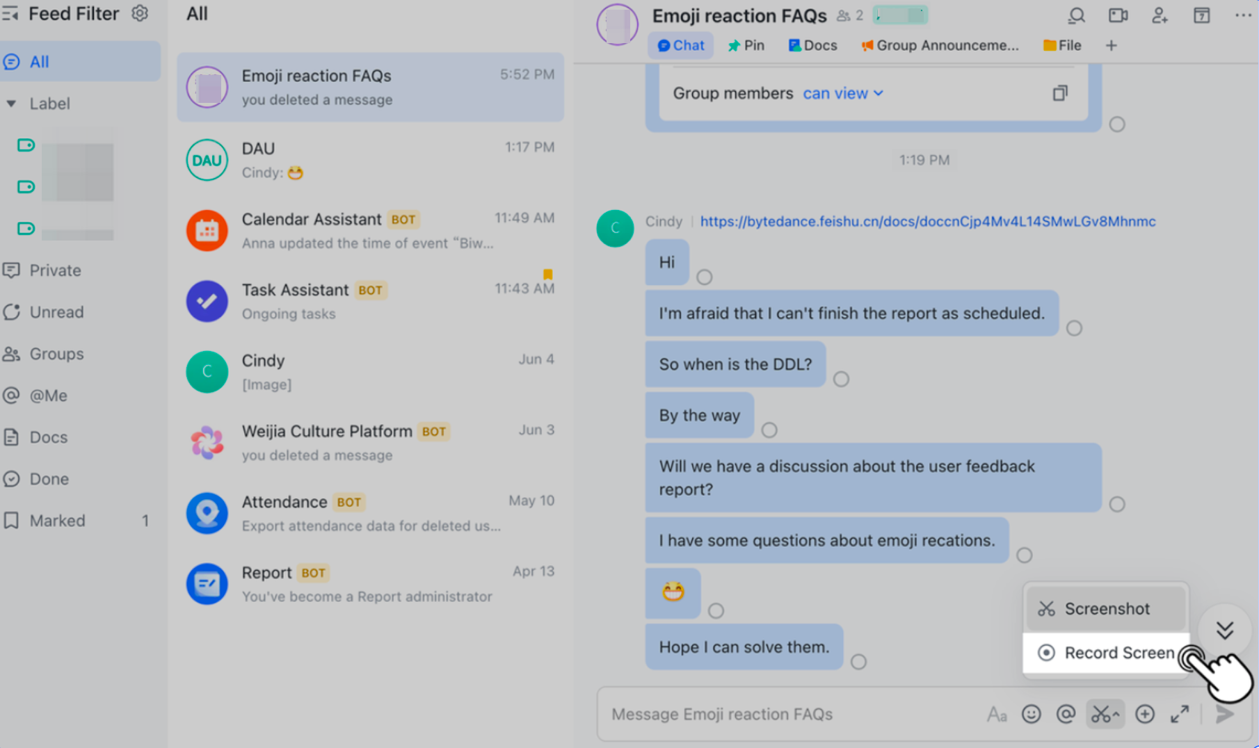 Messenger Change Log