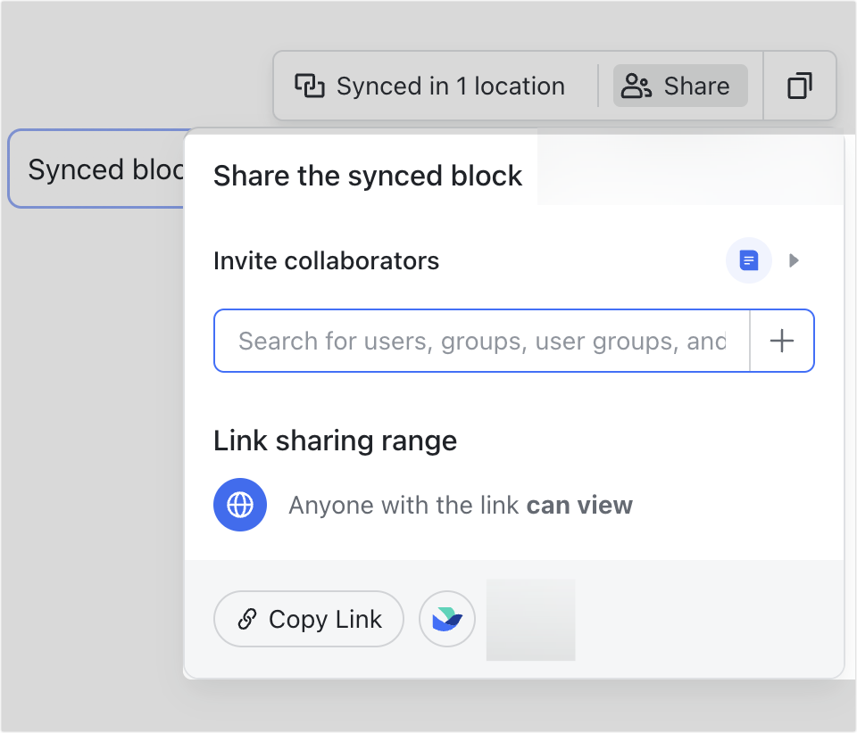 Use synced blocks in Docs