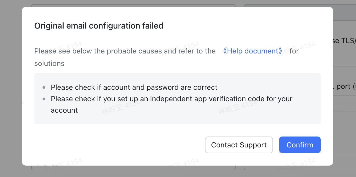 Configure email during the migration process