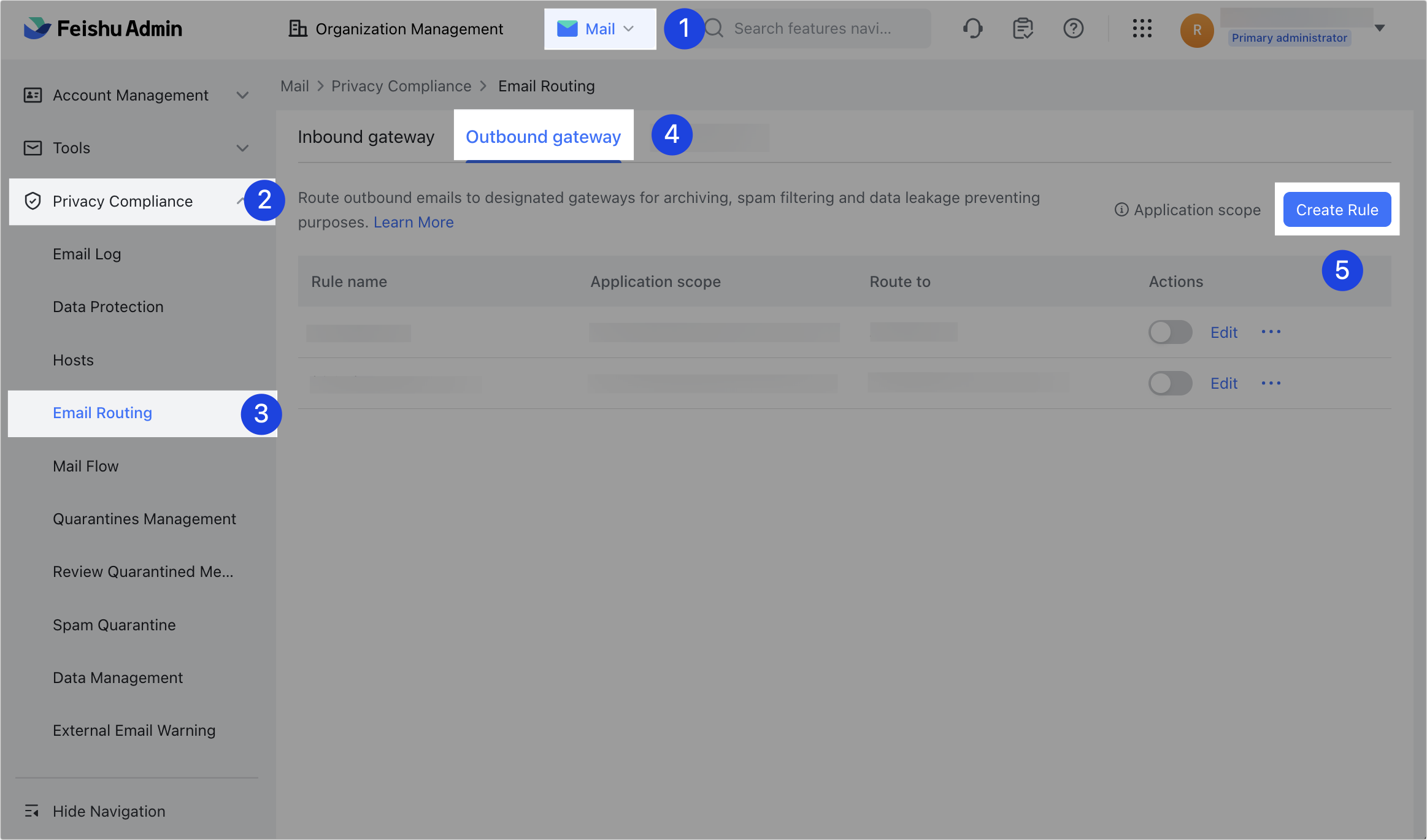 Admin | Set up an outbound email gateway