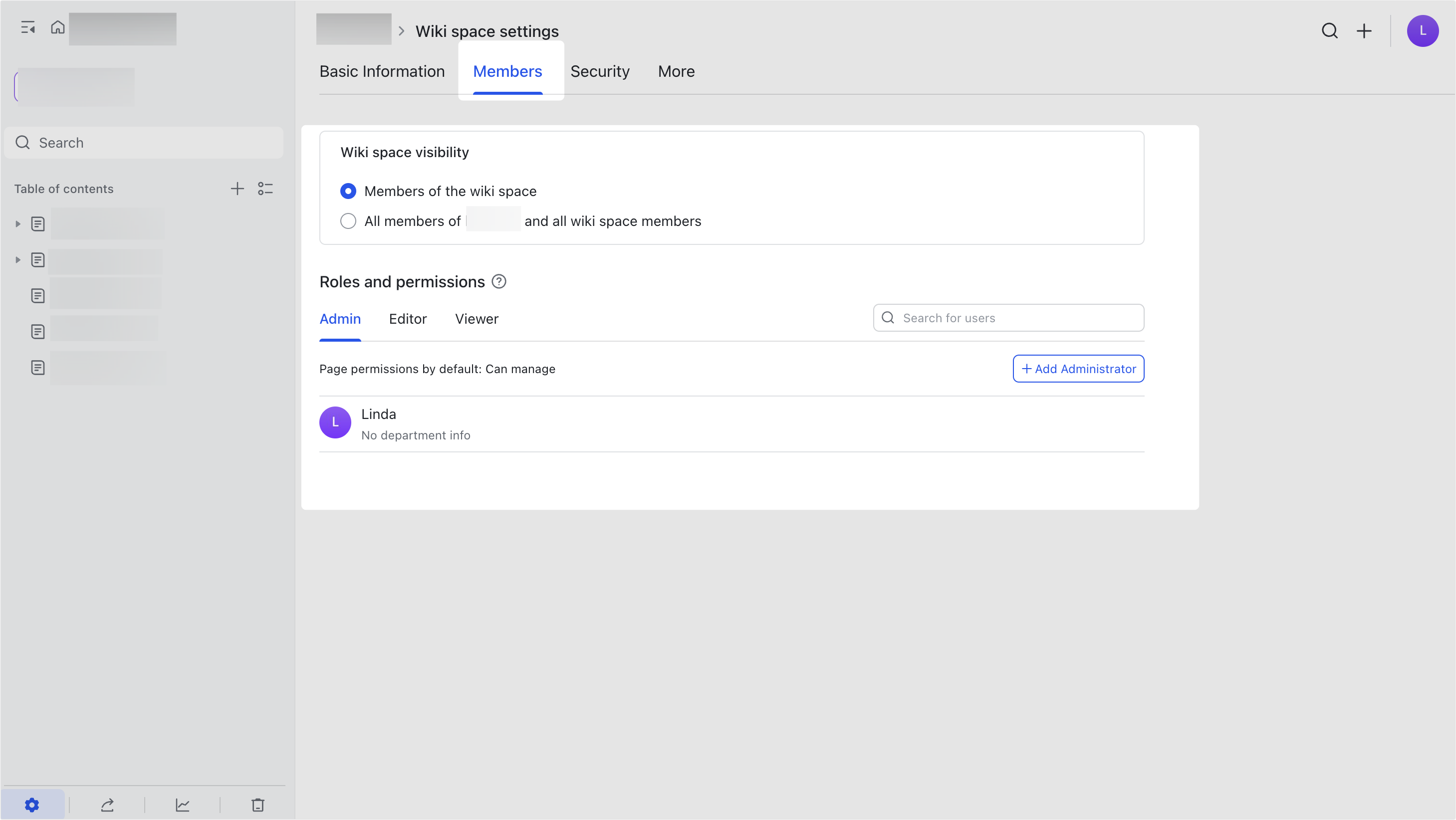 Admin | Get started with managing Wiki
