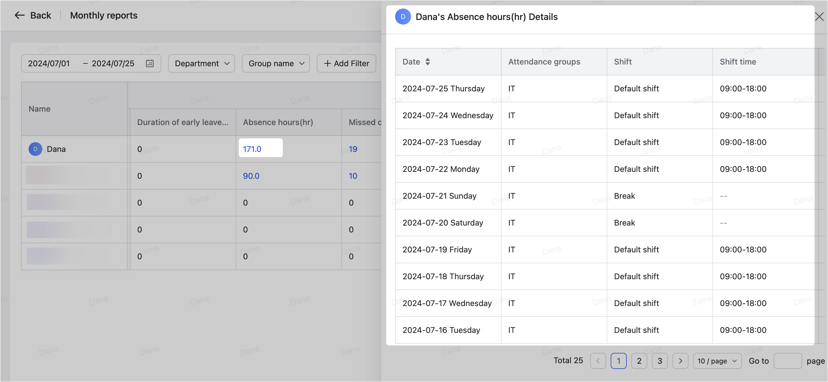 Attendance updates