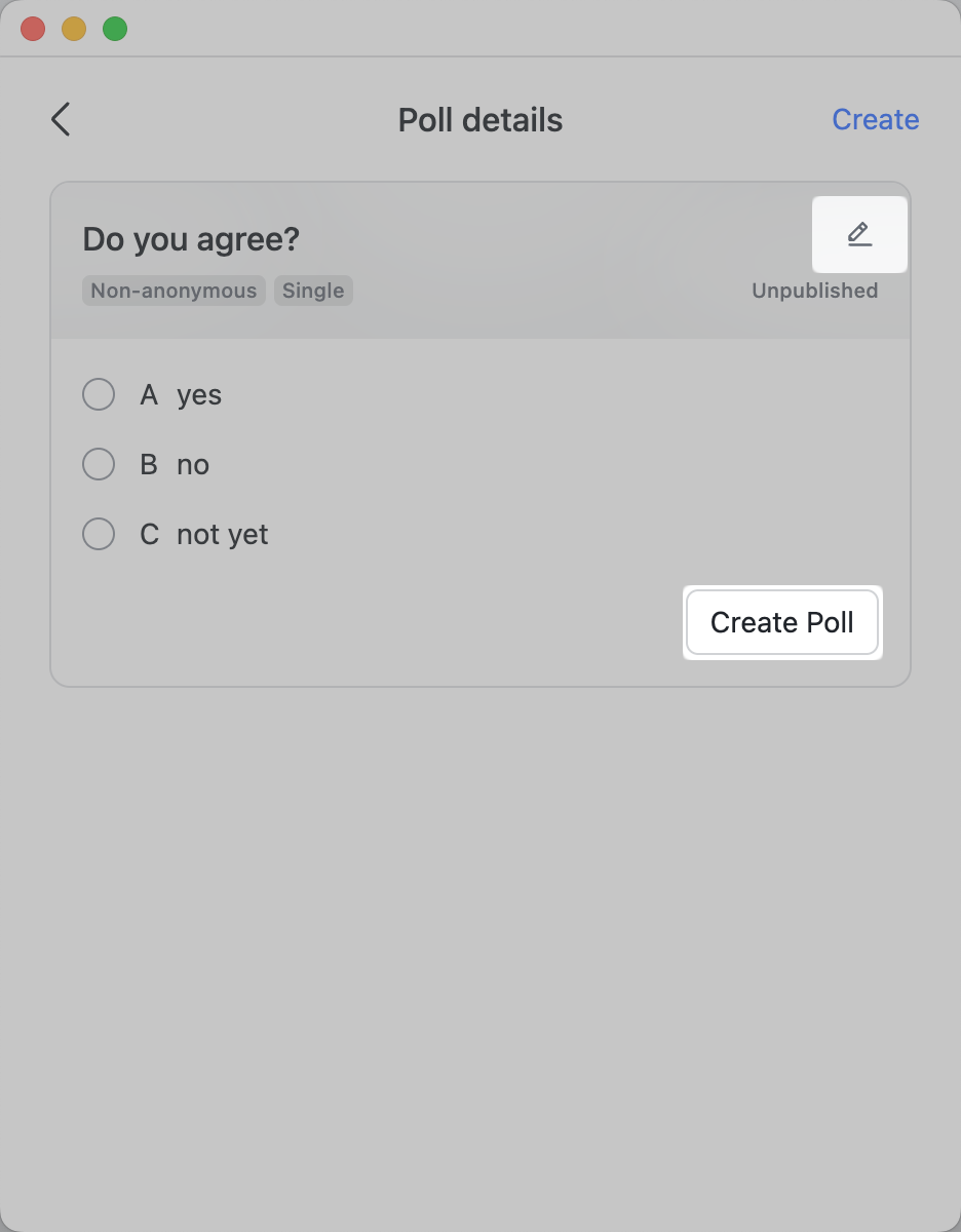 Use polls during meetings