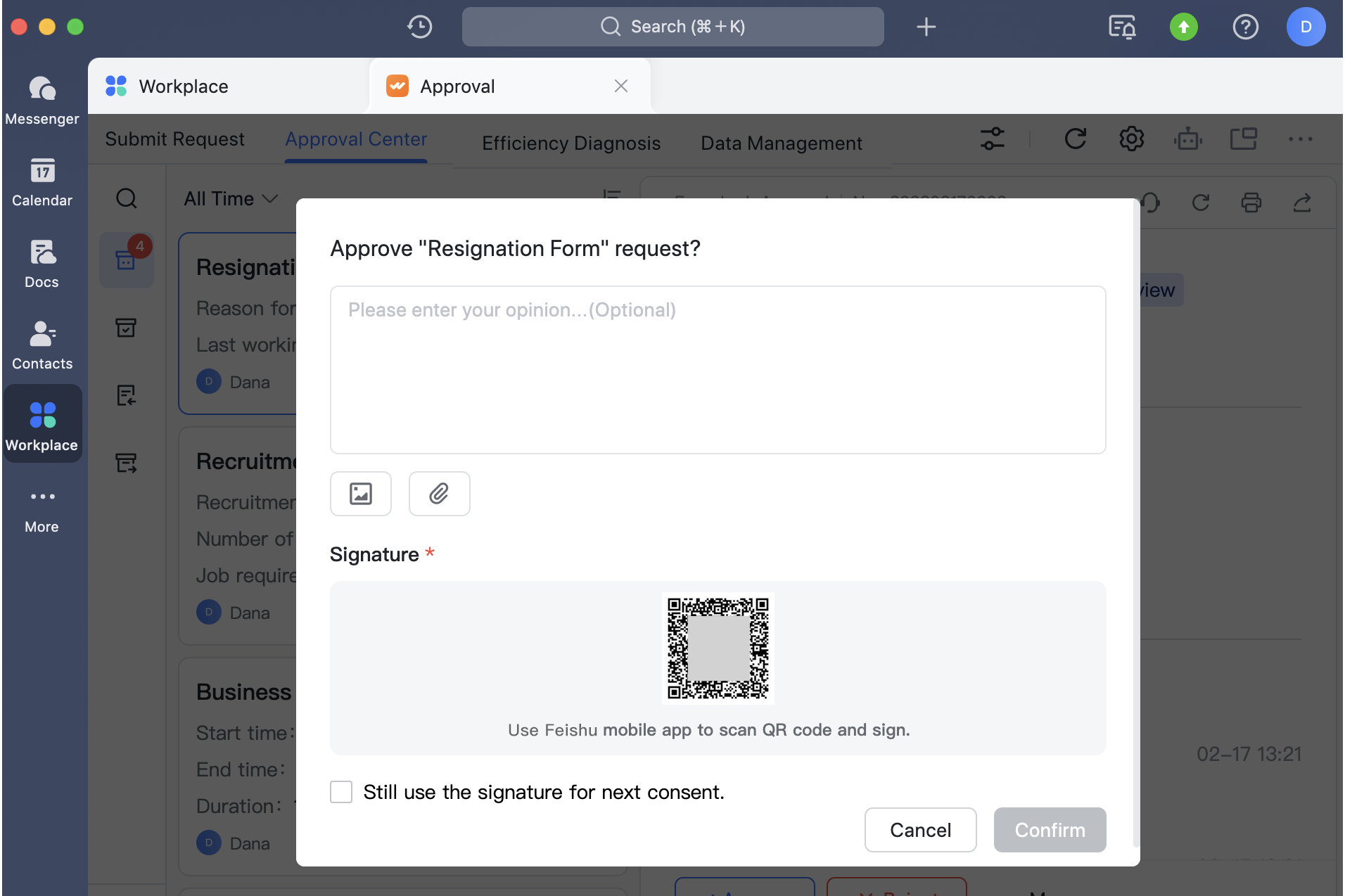 Feishu Approval user guide