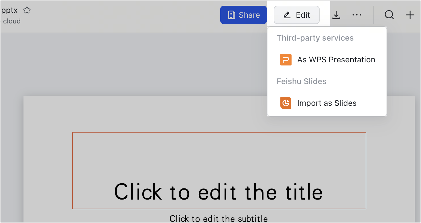Create and manage WPS presentations