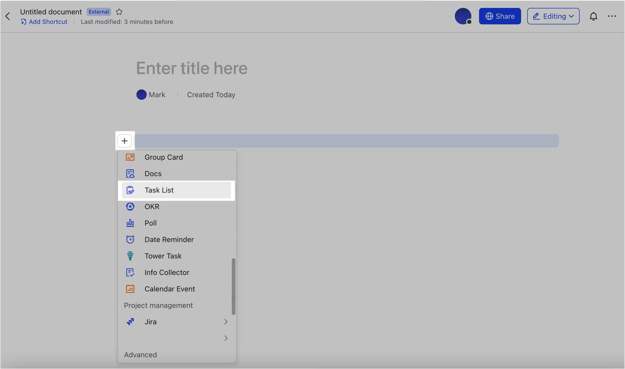 Use task lists in documents