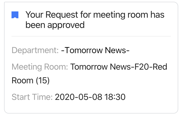 Configure meeting room approval