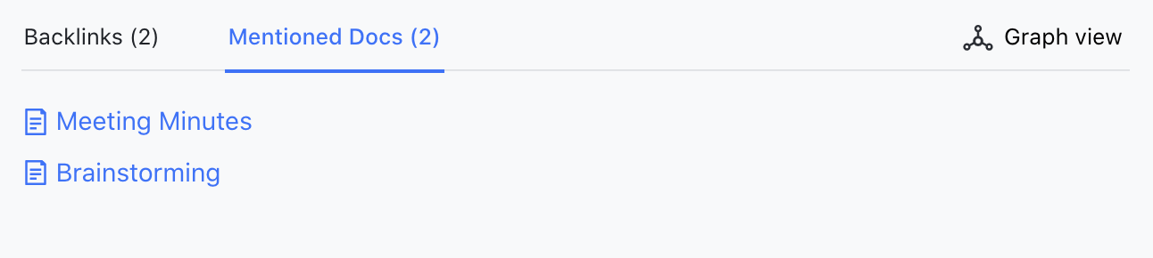 Use bi-directional links in Docs