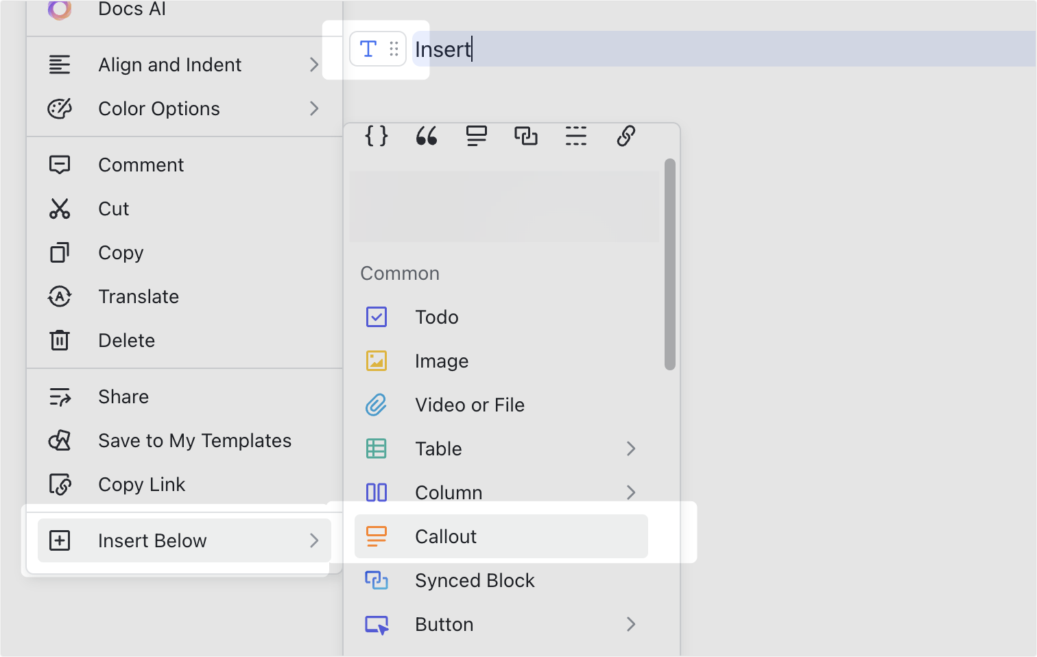 Insert callouts in Docs