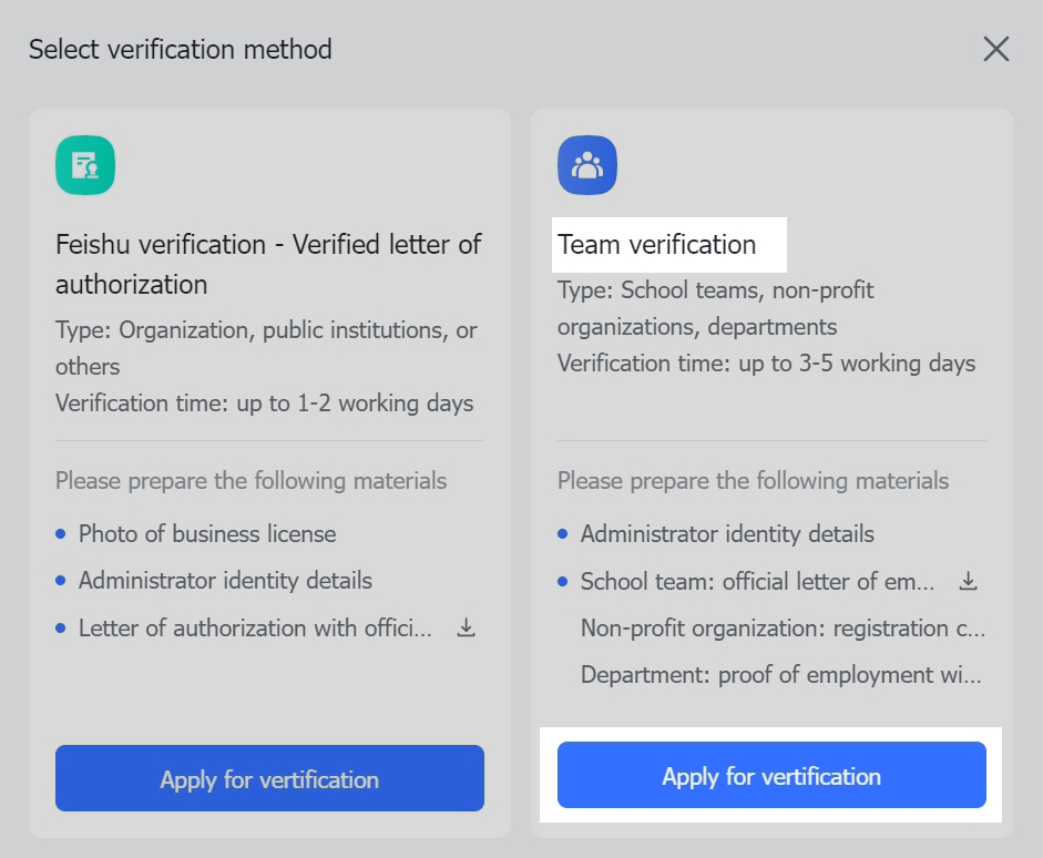 Complete Team Verification