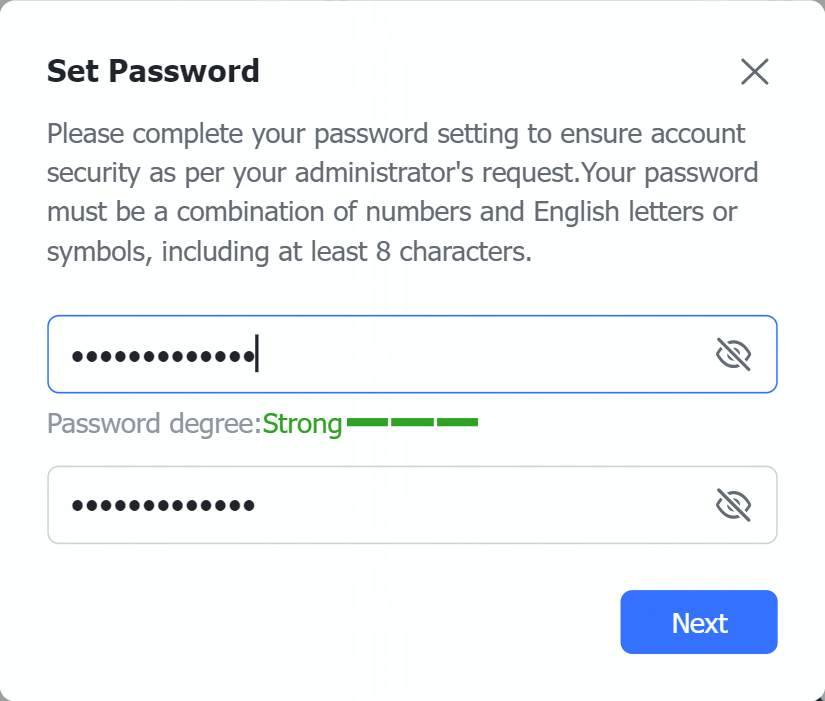 Admin | Manage member login passwords