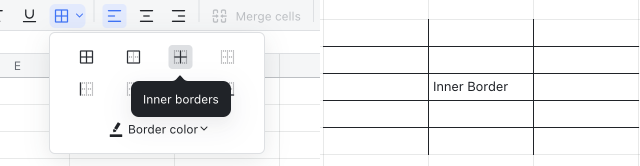 Add cell borders in Sheets
