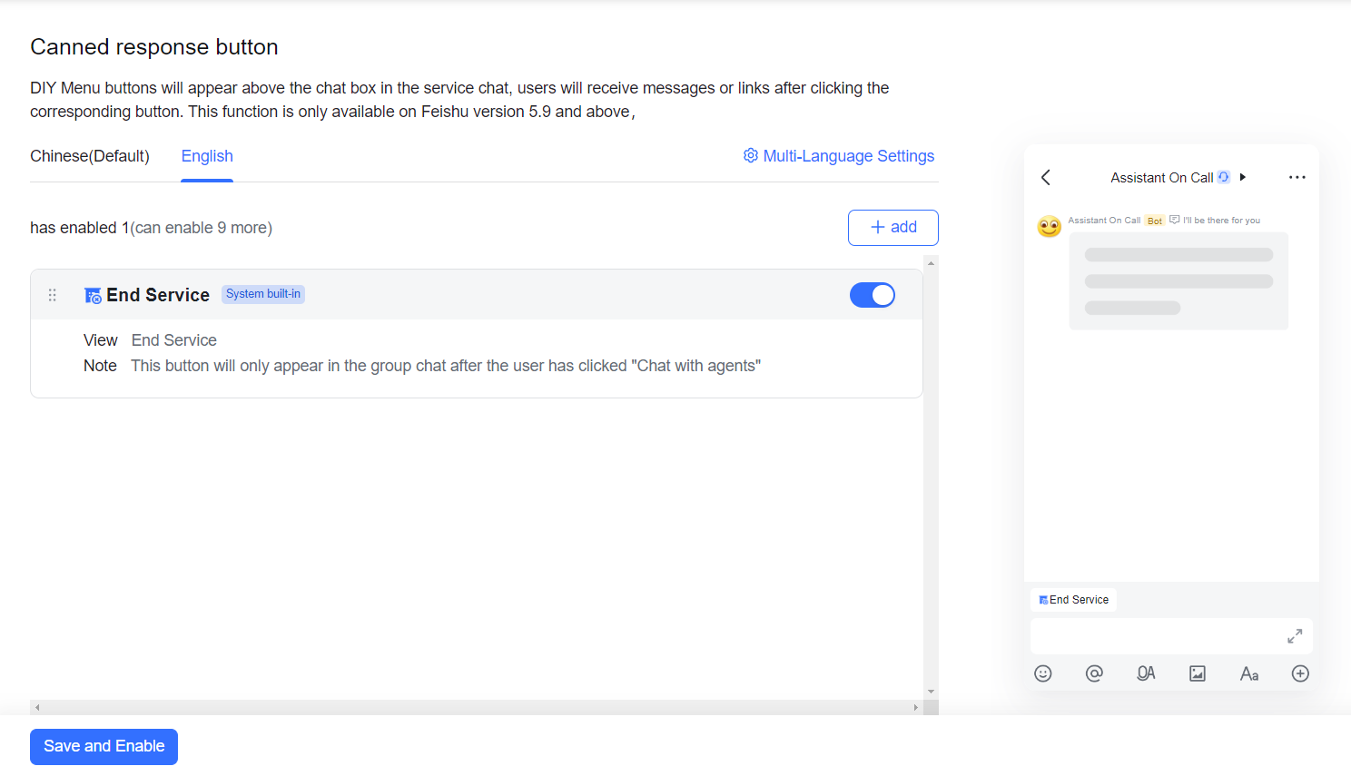 Add DIY menu buttons to help desks