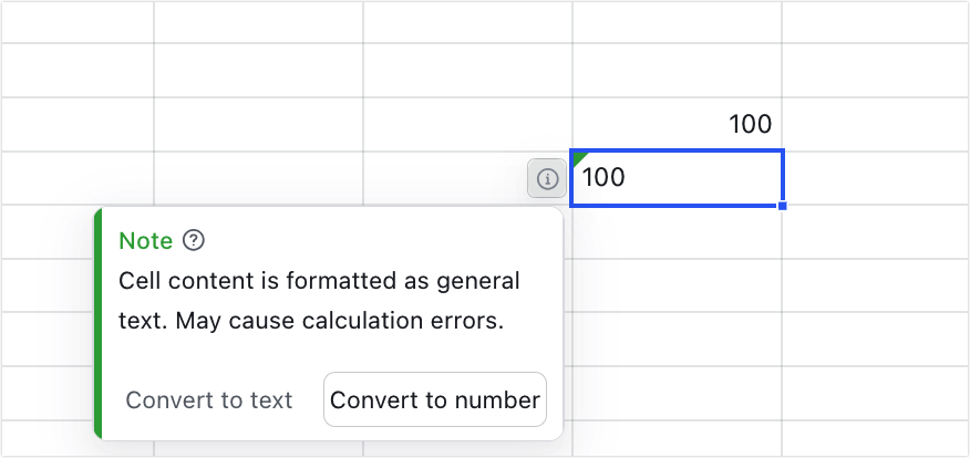 Green mark in Sheets cells FAQs