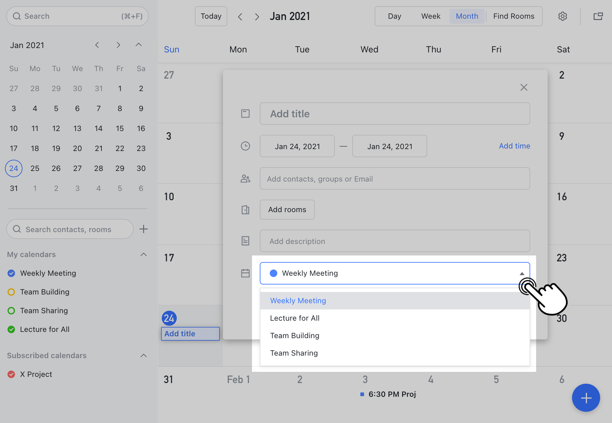 Calendar feature updates