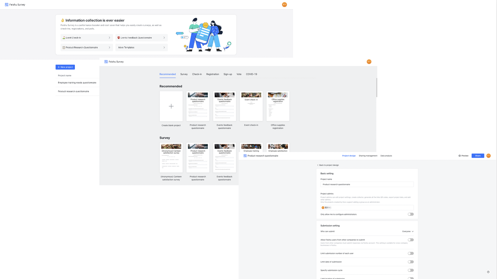 Get started with Feishu Survey
