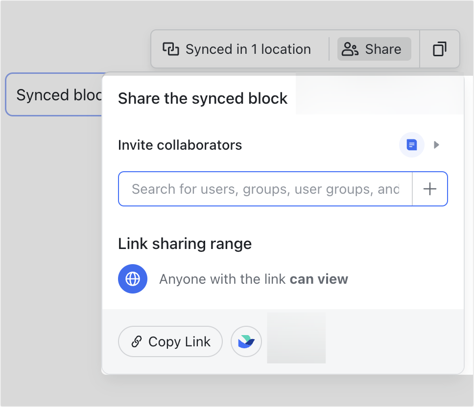 Use synced blocks in Docs